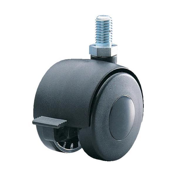 [特長]●中荷重用に設計した双輪キャスターです。●屋内用ディスプレイ用品に最適です。[仕様]●許容荷重(daN)：60●許容荷重(kgf)：61.2●車輪径D(mm)：50●車輪幅(mm)：49●取付高H(mm)：57.5●軸長L(mm)：...