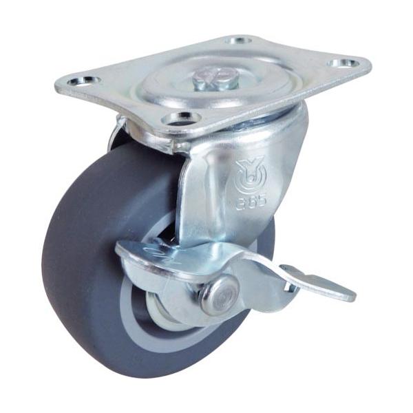 [特長]●標準的な小型キャスターです。●床面に跡が付きにくい材質です。●床面を汚しにくいエラストマー車輪を使用しています。[仕様]●許容荷重(daN)：40●許容荷重(kgf)：40.8●車輪径D(mm)：65●車輪幅(mm)：27●取付高...