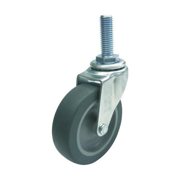 [特長]●標準的な小型キャスターです。軽量物運搬用のワゴンやラックなどに最適です。●床面に跡が付きにくい材質です。●床面を汚しにくいエラストマー車輪を使用しています。[仕様]●許容荷重(daN)：25●許容荷重(kgf)：25.5●車輪径D...