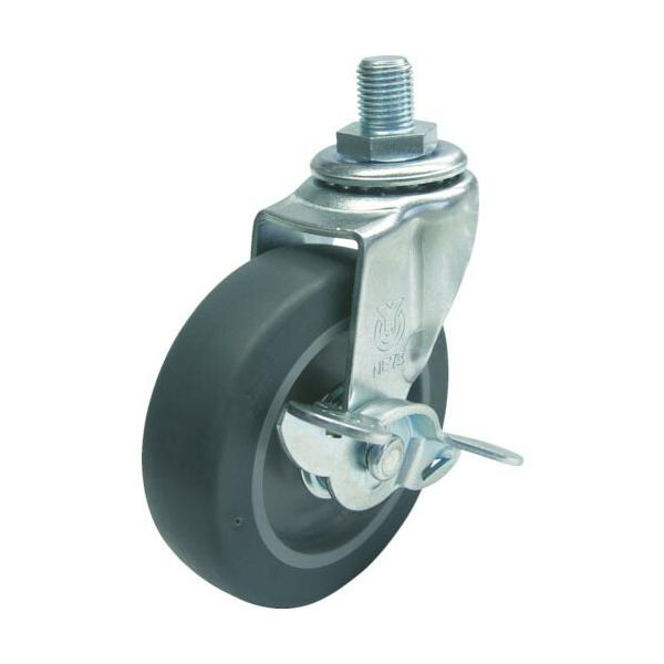 [特長]●標準的な小型キャスターです。軽量物運搬用のワゴンやラックなどに最適です。●床面に跡が付きにくい材質です。●床面を汚しにくいエラストマー車輪を使用しています。[仕様]●許容荷重(daN)：25●許容荷重(kgf)：25.5●車輪径D...