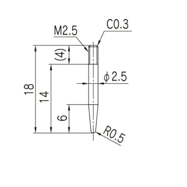 [特長]●・デジタルダンチノギス専用の測定子交換用に。[仕様]●・品番：DN-SAP●・タイプ：交換用測定子●・材質：POM●・材質：POM[注意]●・商品画像はイメージです。実際の商品とは異なる場合がございます。●・国内仕様に限ります。