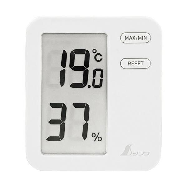 [特長]●コンパクトで様々な設置場所に馴染む、シンプルなデザインです。●スタンド付で置き型に、フック穴で壁掛けにできます。●最高温度・湿度、最低温度・湿度表示に切り替えできます。[仕様]●測定温度範囲(℃)：-5〜49●温度最小表示(℃)：...