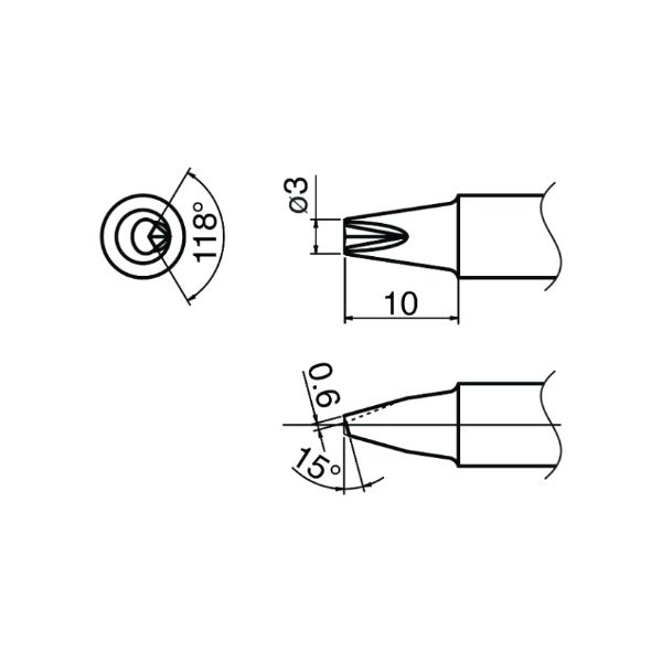 [特長]・・FX-805/FX-8004/FX-8005、FX-801(販売終了)/FX-8002/FX-8003用　T33シリーズ(300W)こて先溝付き[仕様]・・適用本体(ステーション)：FX-805/FX-801(販売終了)・・適用...