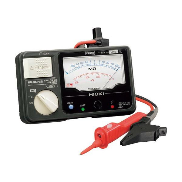 [特長]●JIS C 1302認定品のアナログ絶縁抵抗計です。●誤使用のない単レンジ(250V)モデルです。●暗い現場で作業効率アップでＬＥＤライトと手元スイッチ付のテストリード(L9788-11)が標準付属してます。●1mの落下に耐える堅...