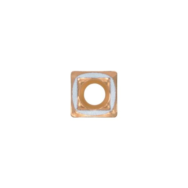 [特長]●CA415D：ドリル加工用専用のCVD材種です。[仕様]●GMブレーカ：汎用(第1推奨)●外刃用●M級●4コーナ仕様●被膜構成：微細柱状TiCN+Al2O3+TiN●呈色：金色●適合ホルダ：S32-DRV-09(外刃)[材質／仕上...