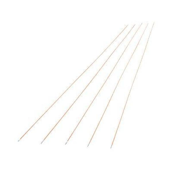 [特長]●入線・通線用ワイヤー極細リードヘッド(φ4.5mm)狭いすき間も、スルーっと通線。 ●腰は柔らかい。[仕様]●線径(mm)φ4.5mm ●長さ(m)：1.5m組数5本 ●ネジ径：M4P0.7三角形状単線(樹脂製