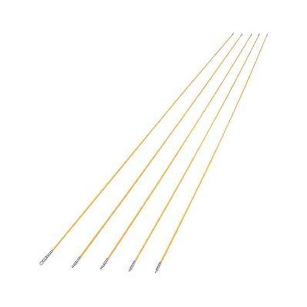 [特長]●入線・通線用ワイヤー様々な作業現場に柔軟対応 ●腰は中ぐらい。[仕様]●線径(mm)φ4.5 ●長さ(m)：1.5 ●ネジ径：M5 P0.8 ●材質：グラスファイバー製・被覆AAS樹脂製