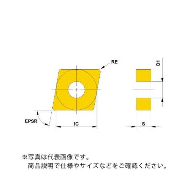 [特長]●旋削用インサートです。[用途]軽切削[仕様]●頂角(°)：80 ●インサート厚さ［記号］(mm)：4.76 ●コーナー半径［記号］(mm)：0.4 ●勝手［記号］：なし［N］ ●ブレーカ：LP ●内接円IC：12.7 ●インサート...