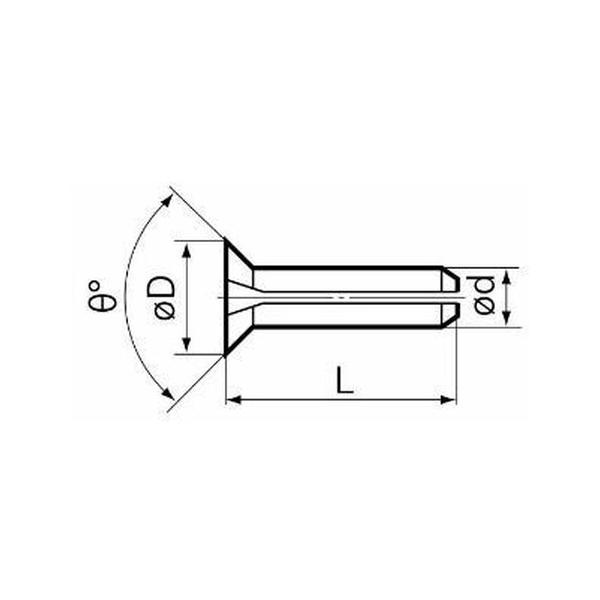 [特長]●SEC-ライトミル用。[仕様]●名称：ピン ●適用：SEC-ライトミル用 ●寸法Φd(mm)：3.2 ●寸法ΦD(mm)：4.80 ●寸法L(mm)：8.00 ●寸法θ°(mm)：120