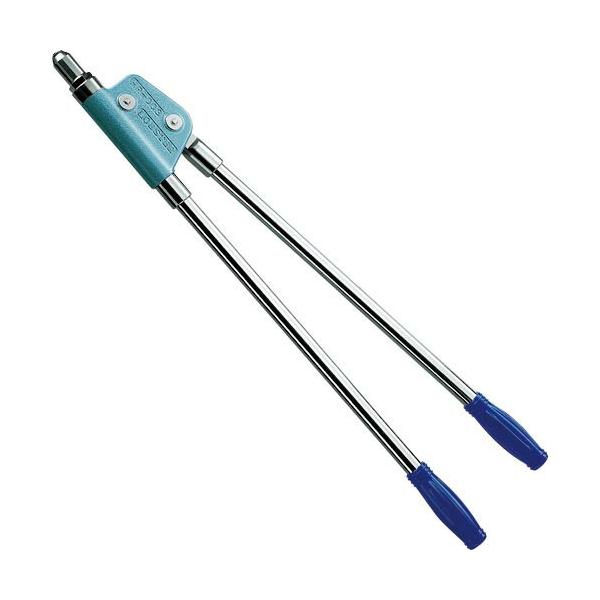 [特長]●強力タイプで太いリベットでも楽に切断できます。●オプション品のSボルト用のノーズピースをご用意いただくことで、高強度リベットSボルトにも対応します。[仕様]●全長(mm)：760●リベット径使用範囲(mm)：4.8、6.4●使用ジ...