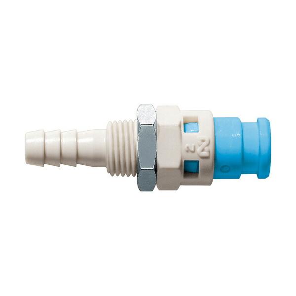 [特長]●5色のカラーバリエーションで配管の接続ミスを防止します。●　[仕様]●耐圧力(MPa)：1.5●相手側取付サイズ：内径φ4チューブ●取付サイズ：内径φ4チューブ●最高使用圧力(MPa)：1●適用カプラ：キューブカプラ●使用流体：空...