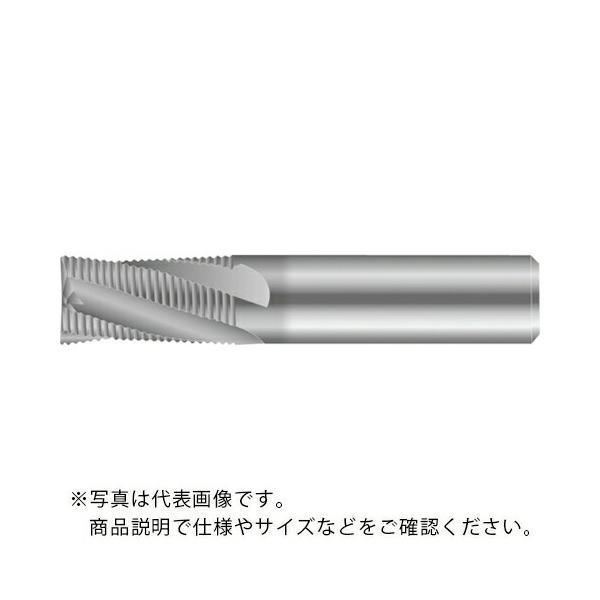 [特長]●サインカーブ状の切刃で切削抵抗を低減しビビリを抑制、鋼・ステンレス・鋳鉄など幅広く対応します。[仕様]●ねじれ角(°)：20●被膜構成：TiAlN●4枚刃(ロング)●ラフィング波形切刃[材質／仕上]●PVDコーティング