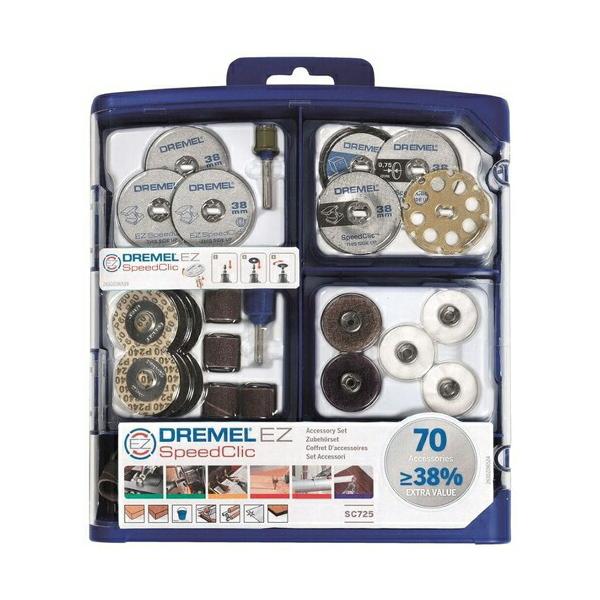 [特長]●EZ-Lockアクセサリー全70個入りセットです。●EZ-Lockイージーロックシステムは、アクセサリーの着脱が3ステップでカンタンです。●全ロータリーツール使用可能アクセサリーです。[仕様]●全長(mm)：228●幅(mm)：1...