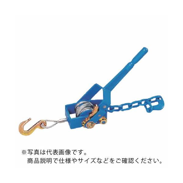 [特長]●ハンドル操作も軽く、効率のよい荷締めができます。●いつまでも美しい焼付塗装です。●鍛造ハンドル・ギアカバー付です。[仕様]●最大使用荷重(t)：0.6●ワイヤー径(mm)：6●寸法(mm)A：280●寸法(mm)B：145〜1.3...