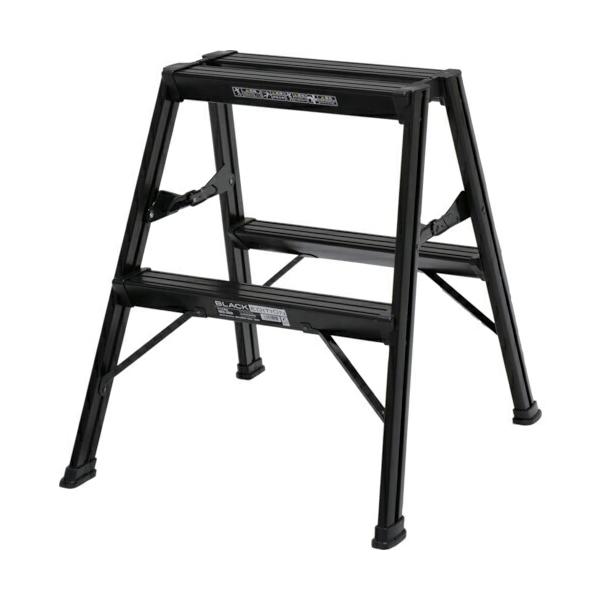 [特長]●空間になじむオールブラックタイプです。[用途]●店舗什器など様々なシーンで。[仕様]●最大使用質量(kg)：130●天板高さ(m)：0.57●天板寸法(mm)：370×192●段数(段)：2●踏ざん踏面幅(mm)：75●色：ブラッ...