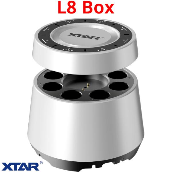 XTAR L8 Boxバッテリー充電ケース単なる充電ボックスではありません。XTARが内蔵されています充電と保管が一体化散らかった電池や複雑な充電器にうんざりしていませんか？このボックス一つで、充電と保管が楽にできます。8つの独立した充電ス...