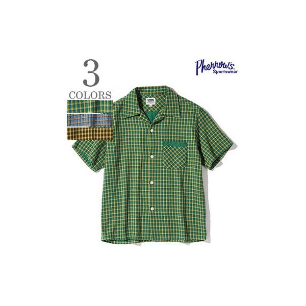 Pherrow's（フェローズ） 半袖 接結 ダブルガーゼ オープンカラー