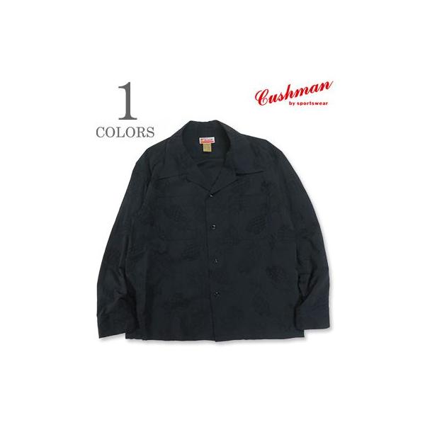 CUSHMAN クッシュマン 長袖|ジャガード|オープンカラーシャツ|Wide『C/L PINEAPPLE JACQUARD OPEN COLLAR SHIRT』【アメカジ・ワーク】25616