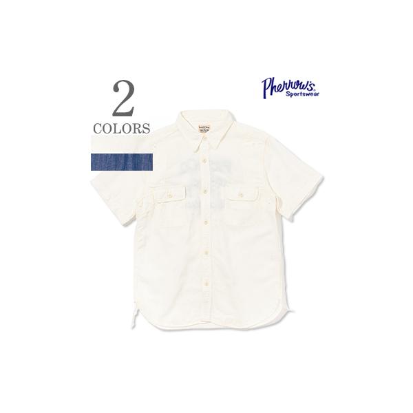 PHERROW'S フェローズ 半袖|コットンリネン|シャンブレーワークシャツ『C/L CHAMBRAY WORK SHIRT』【アメカジ・ワーク】26S-770WSS