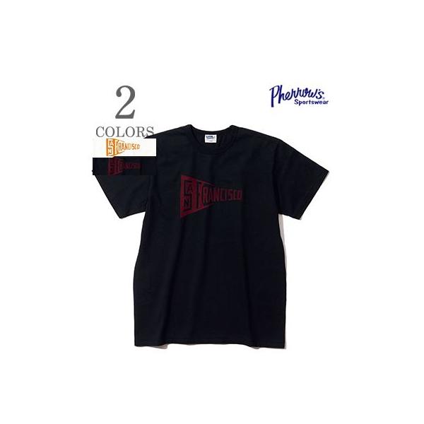 PHERROW'S フェローズ 半袖|16番単天竺|天地引き|プリント|Tシャツ『SAN FRANCISCO SST』【アメカジ・カレッジ】26S-PMT1