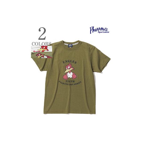 PHERROW'S フェローズ 半袖|プリントTシャツ『EAGLES 334TH FIGHTER SQUADRON SST』【アメカジ・ミリタリー】26S-PT15