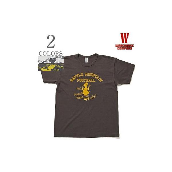 WAREHOUSE 2nd hand ウエアハウス 半袖|19/-天竺|セコハン|ONE WASH|プリントTEE『BATTLE MOUNTAIN SST』【アメカジ・カレッジ】4064-BATTLE