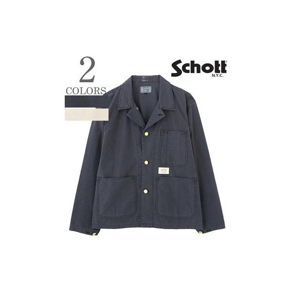 Schott ショット コットンバックサテン|カバーオール『BACK STAIN COVERALL』【アメカジ・モーターサイクル】782-5152005