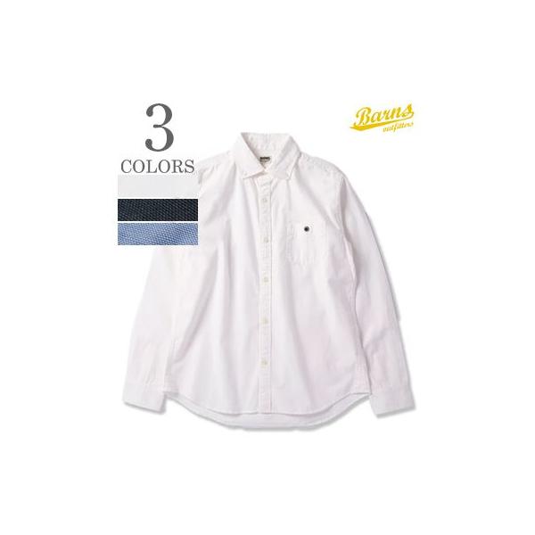 BARNS バーンズ 長袖|小衿|ワイドスブレット|ボタンダウンシャツ『NEW OX FORD BUTTON DOWN SHIRTS』【アメカジ・カレッジ】BR-4965N