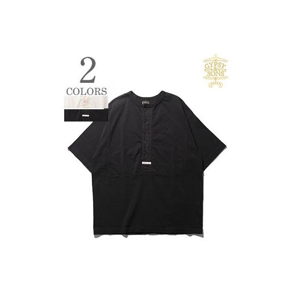 GYPSY＆SONS ジプシーアンドサンズ 半袖|空紡糸|リサイクルコットン|ヘンリーネックTEE『CLASSIC BIB HENRY TEE』【アメカジ・モーターサイクル】GS2549941