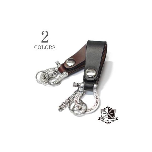 INCEPTION インセプション ブラス製|真鍮|キーリング|サドルレザー『UKサドル シャックルホルダー』【アメカジ・キーホルダー】IPSK-01