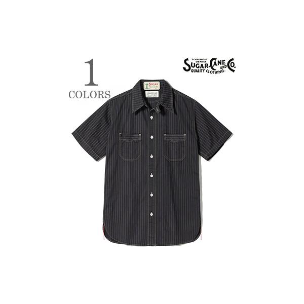 SUGAR CANE FICTION ROMANCE シュガーケーン 半袖|ウォバッシュストライプ|ワークシャツ『8.5oz. WABASH STRIPE WORK SHIRT』【アメカジ・ワーク】SC39702