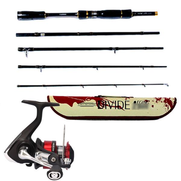 5pcエギングロッドとスポーツラインの スピニングリールとのロッド＆リールセット【ロッド】■solfiesta 5ピースエギングロッド DIVIDE EGI 8045M(solf-031180)【リール】■スポーツライン スピニングリール ...