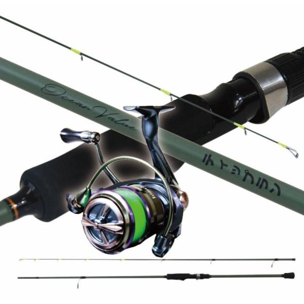 ロッド全長…約203cm仕舞寸法…約105cm継数…2自重…約105g先径/元径…約1.0mm/約9.0mm（リールシート上部）適応ルアーウェイト…MAX90gリールギヤ比…6.2：1自重…264ｇボールベアリング…7+1糸巻量…PE1.0...