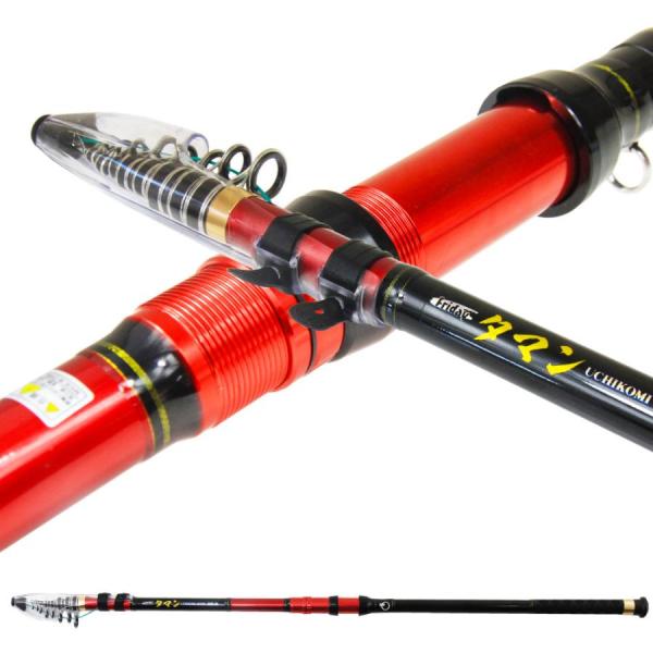 強烈な引きが味わえるターゲットとして人気のタマン釣りを楽しむために専用設計した振出式の打ち込み竿です気軽に打ち込み釣りが楽しめるよう価格を抑えつつ、耐久性とパワーを持つロッドに仕上げました全長5mという長めのレングスと独自のガイドセッティン...