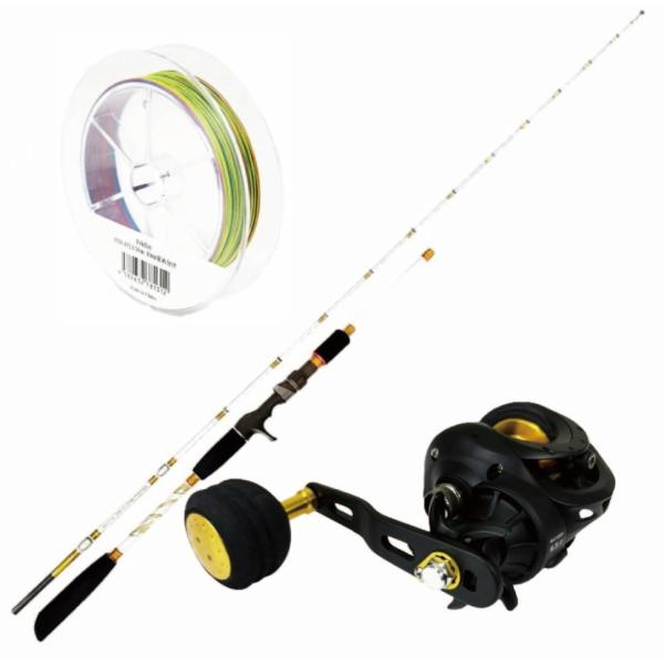 アジ、イサキをはじめとしてマダイ、イナダなど近海の中型魚までの沖釣りに最適といえるライト系の船釣りセットです。メインのロッドブランクにグラスソリッドを用い、柔軟かつタフな特長を持つ、おり釣具オリジナル「シャローネクスト小船 220」と、リー...