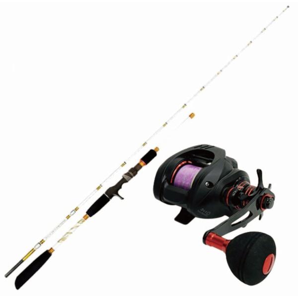 アジ、イサキをはじめとしてマダイ、イナダなど近海の中型魚までの沖釣りに最適といえるライト系の船釣りセットです。メインのロッドブランクにグラスソリッドを用い、柔軟かつタフな特長を持つ、おり釣具オリジナル「シャローネクスト小船 220」と、リー...