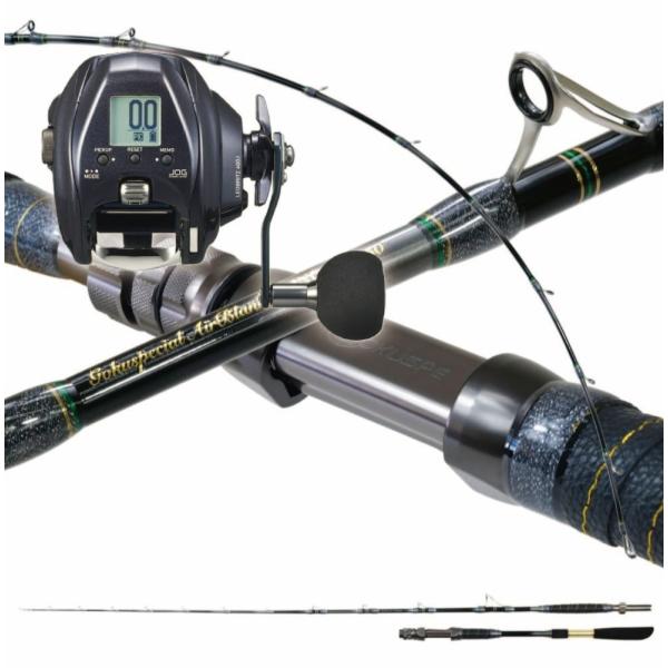 カツオやキメジ、ヨコワなどをターゲットにする「電動エビング」にマッチするロッドとリールのセットです。ロッドはゴクスペ ゴクスペシャル エアブランク エビング 195シリーズで、軽快な操作感が味わえるグラスチューブラーの”エアブランク”を採用...