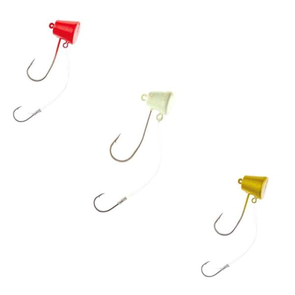 マダイ狙いのひとつテンヤ釣法に！ヒトツテンヤの3色セットです。・サイズ：10号・カラー：ORオレンジ、GLグロー、GDゴールド の3点※画像は共通画像を使用しております。