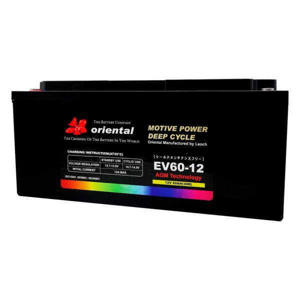 ■商　品　名　EV60-12 (12V60AH)　　　　　　　※バッテリー現物の寸法と商品寸法、端子形状を必ずご確認の上ご注文下さい。 ■使用可能互換品番　 EC-FV1260 など■電　 圧　　  12V■アンペア数　60.0Ah(3hr...