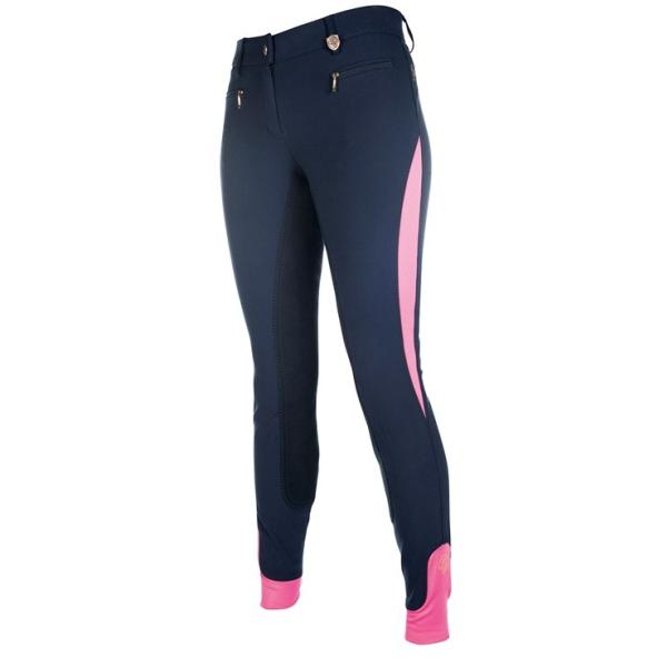 ネイビーベースのフルシートキュロットです。 生地はソフトタイプでストレッチがきいているので非常に履き心地がよくゴワゴワ感はありません。 少しゆったりとしたラインなのでフィット系なら１サイズ下、少しゆとりありならいつもと同じがお勧めです。股上...