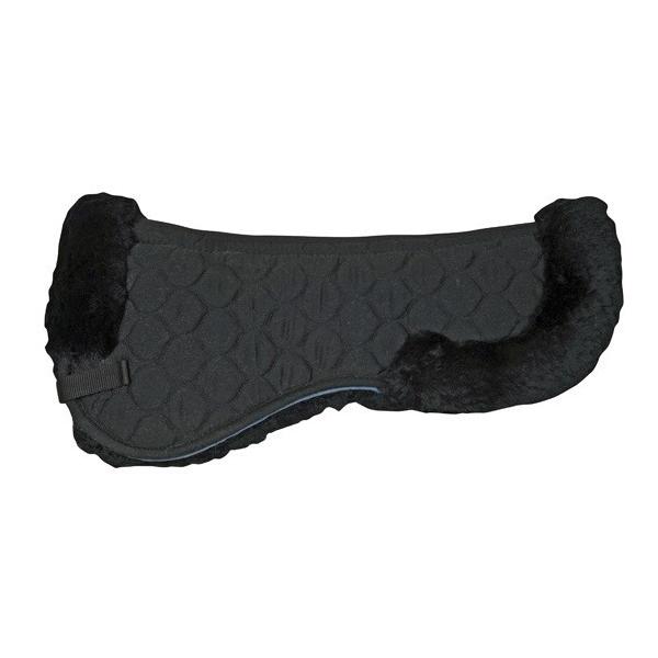 裏面全体に天然羊毛がびっしり厚めなのボアかなり弾力があり馬体に優しいです。羊毛パッド自体が呼吸をしている為、夏は毛穴が開いて熱を逃がし、冬は毛穴が締まって熱を逃がさない様にしてくれます。背中の筋肉の薄いサラ、高齢馬には是非お使いください。特...