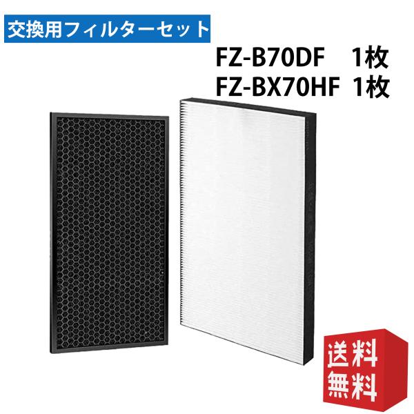 【商品仕様】対応型番:FZ-BX70HF、FZ-BX70DF交換目安：1~6年（使用時間や設置場所により交換時期は異なります）材質：ポリプロピレン，ポリエチレン・活性炭、フィルター枠(不織布)HEPAフィルターサイズ：ヨコ400mm×マチ3...