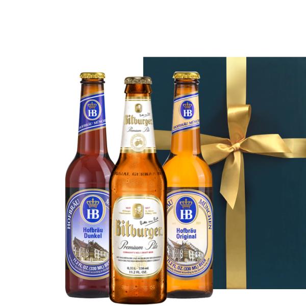 世界的に有名なドイツビール「ホフブロイ」の「オリジナル」「ドゥンケル」「ビットブルガー」こだわりの「プレミアムピルスナー」3種の個性ある味わいを楽しめる贅沢な詰め合わせギフトです。●ホフブロイ・オリジナル　    Hofbrau Origi...
