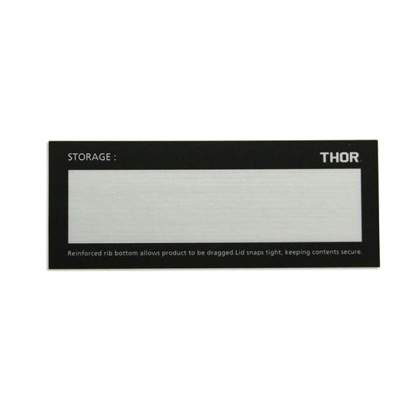 人気収納ボックスシリーズ「ソー」のネームステッカー♪THOR ソー ドキュメントステッカーは、THORの中身を印すのにぴったりな耐水性ドキュメントステッカー3枚セットです。シルバーの素材に金属感と高級感を感じられるヘアライン加工を施したデザ...