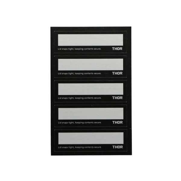 人気収納ボックスシリーズ「ソー」のネームステッカー♪THOR ソー ドキュメントステッカーは、THORの中身を印すのにぴったりな耐水性ドキュメントステッカーです。シルバーの素材に金属感と高級感を感じられるヘアライン加工を施したデザイン。油性...