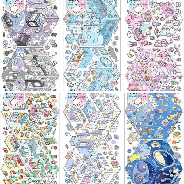 ◆平日16時迄のお支払いは当日出荷(土日祝を除く)貼ってはがせる折りたたみのシール台紙にシールを貼って、自分だけのオリジナルの「チイサナセカイ」をつくれるシールです。使いやすいミニサイズなので、手帳にもぴったりです。サイズH205×W95×...