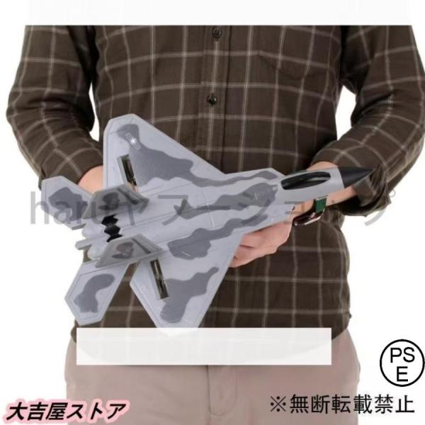 ラジコン RC 飛行機 F-22 ラプターモデル飛行機 戦闘機 2CH EPP 2.4g 固定翼 おもちゃ ギフト2.4 グラムリモコン抗干渉システム制御することができ飛行機 100 メートル以内仕様:アイテム名: FX822 固定翼リモコ...