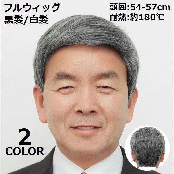 自然な白髪のメンズ用フルウィッグです。アイロン?ドライヤー使用OK！アレンジ自由自在?サイズについて頭囲：約54-57cm耐熱：約180℃?測り方により誤差が生じる場合がございます。?同じサイズでも色やデザインによって大きさが異なる場合もご...