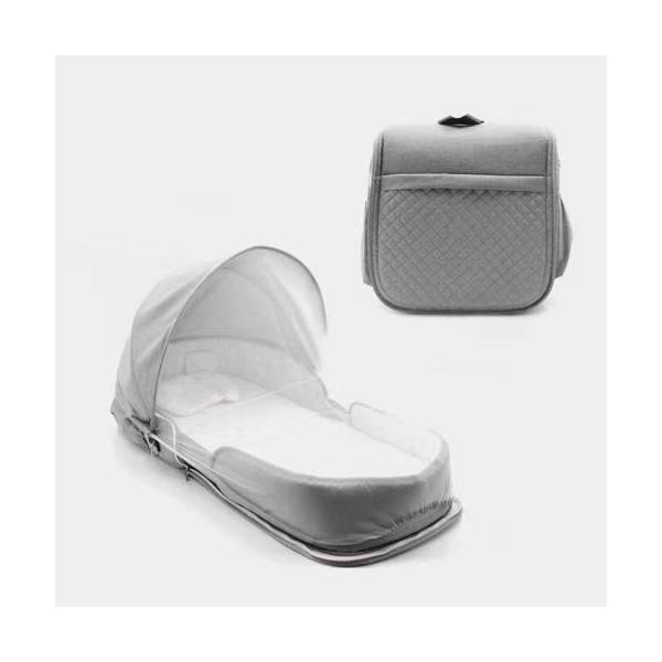 注意：ロットによって、本物は右下のlogoがないです。【対象月齢】0?20ヶ月の赤ちゃん　【重量】約1kg　【カラー】グレー/カーキ　【サイズ】展開時：88cm x 40cm x 16cm、　収納時：42cm x 40cm x 18cm【素...