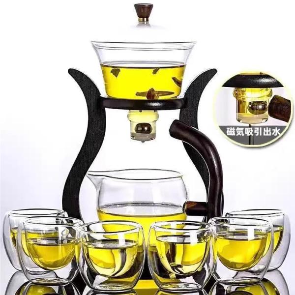 【お手入れが簡単】3体分割コンビネーションデザインで、お手入れも簡単。便利で迅速であり、香りのよいお茶、ルーズリーフティー、ティーバッグ、健康的なフルーツティーを楽しむのに非常に適しています。【エルクの形】　見事なデザイン：龍の金属形、顔の...